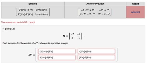 Solved Find Formulas For The Entries Of Mn Where N Is A Chegg Com