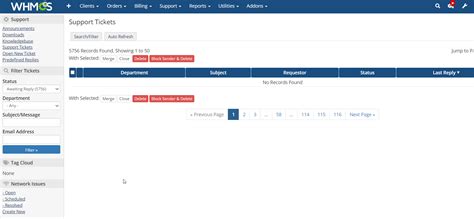 Whmcs Ticketing No Records Found Troubleshooting Issues Whmcscommunity