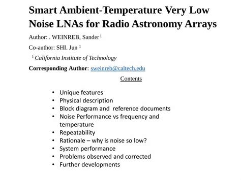 Pdf Smart Ambient Temperature Very Low Noise Lnas For Radio Dokumentips
