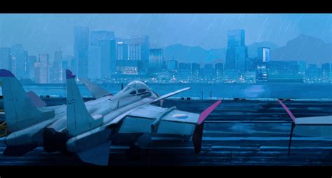 Safebooru Absurdres Aircraft Airplane Cityscape Commentary Dangodes