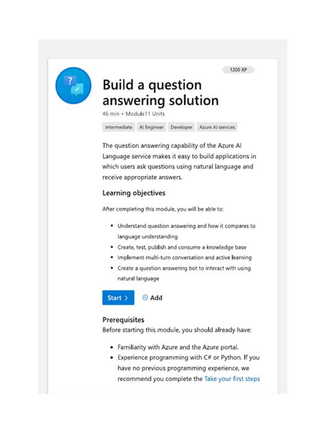 Build A Question Answering Solution Pdf