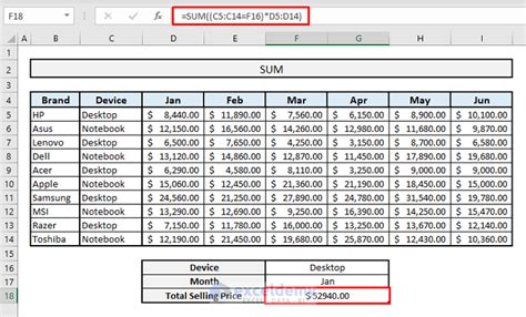 Sum With Index Match Functions Under Multiple Criteria In Excel