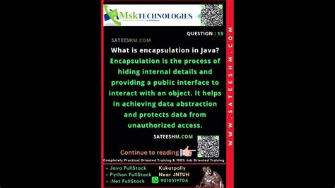 What Is Encapsulation In Java Java Training Classes In Hyderabad