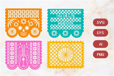 Dia De Los Muertos Svg Papel Picado Banner Svg 4711053