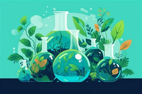 Premium Photo Vector Flat Design Biotechnology Concept Illustrated