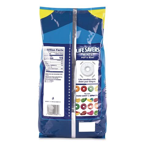 Lifesavers® Mints Pep O Mint Peppermint Individually Wrapped 5395 Oz Bag Ships In 1 3