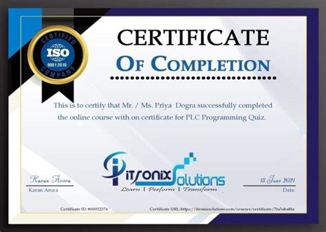 Plc Programmer Certification Courses Free Online Certificate Plc Mcq Plc Programming Test