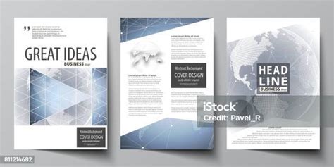 미래 네트워크 셰이프를 추상화 합니다 첨단 기술 배경입니다 3 A 4 형식의 현대 편집 레이아웃의 벡터 일러스트 레이 션 커버 책자 잡지 전단지 책자에 대 한 디자인 서식