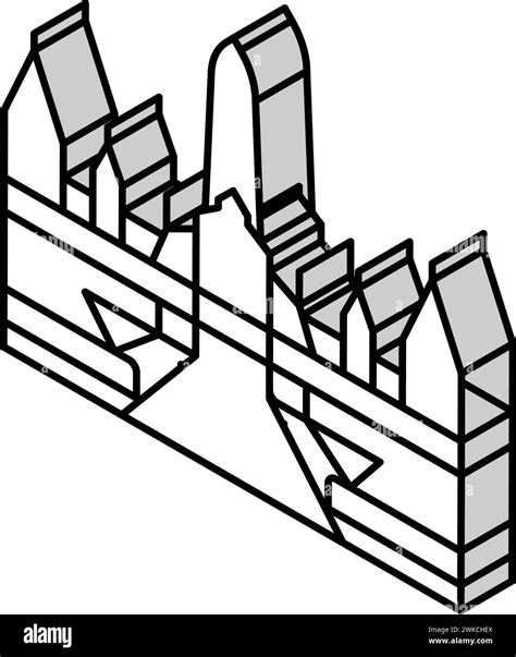 Ayutthaya Historical Building Isometric Icon Vector Illustration Stock Vector Image And Art Alamy