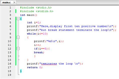 Break Statement In C Programming Language Code For Java C