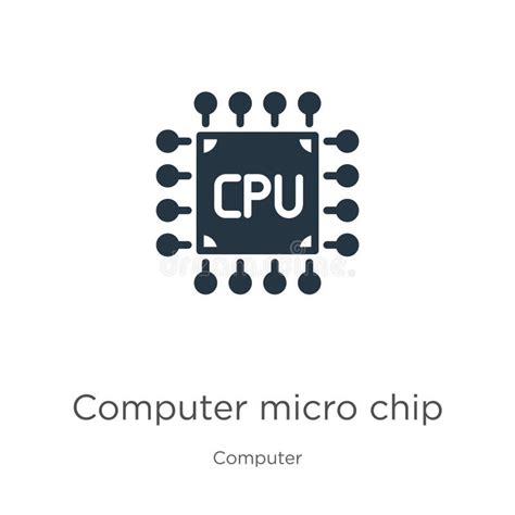 Computer Micro Chip Icon Vector Trendy Flat Computer Micro Chip Icon