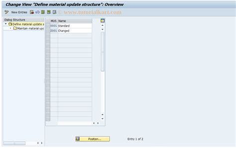 Omx9 Sap Tcode Define Material Update Structure