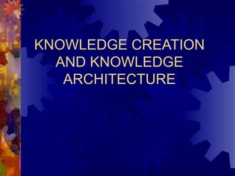 Knowledge Creation In Innovation Processes Ppt