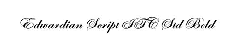 Details Of Edwardian Script Itc Std Bold Font