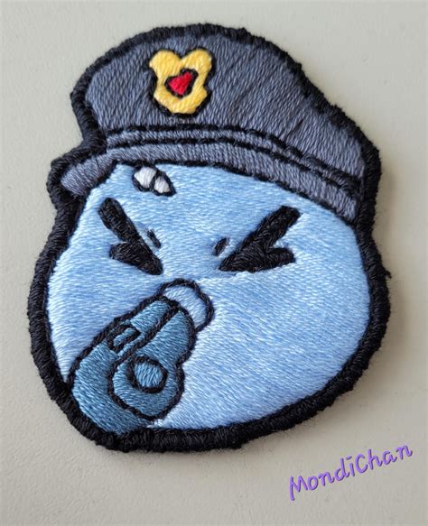 Cute Blob In Uniform R Embroidery