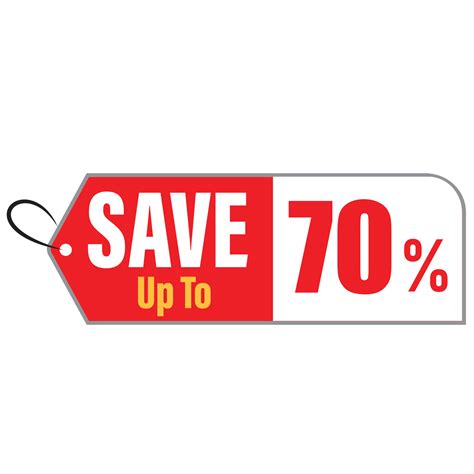 save up to 70 percentage off promotion tag 8258173 vector art at vecteezy