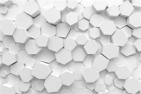 Premium Photo Hexagonal Abstract Background Modern Cellular Honeycomb 3d Panel With Hexagons