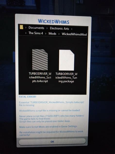 Problem With Turbodriverwickedwhimsscriptsts4script Technical