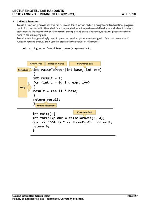 solution functions in c along with function declaration definition and