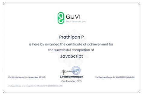 Prathipan P On Linkedin Javascript Learning Learning Guvi Mernstackdeveloper