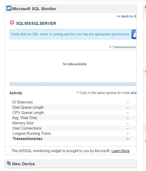 microsoft sql monitor verify that the sql server is running