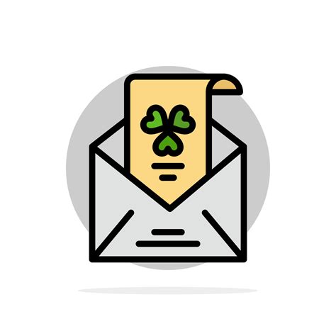 Emails Envelope Greeting Invitation Abstract Circle Background Flat Color Icon 14338794 Vector