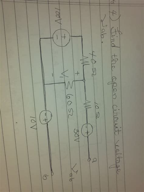 solved find the open circuit voltage vab