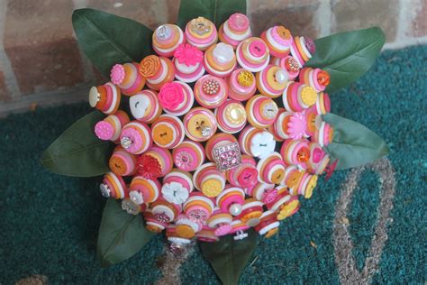 70 Stem Button Bouquet Etsy