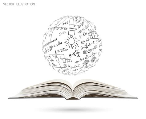 Premium Vector Concept On The Theme Of Science The Globe Of Math Equations And Formulas Rising