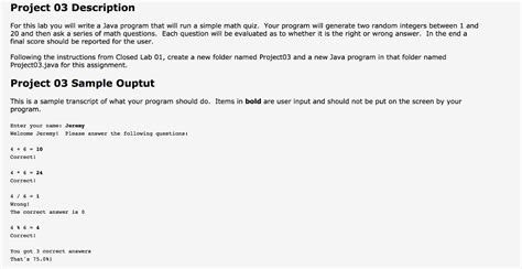 Solved Project 03 Description For This Lab You Will Write A