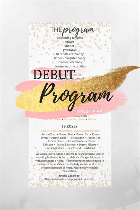 18th Birthday Debut Program Script Baldcirclemex Vrogue Co