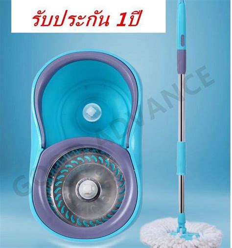 ไม้ถูพื้น ไม้ม็อบ ถังปั่นสแตนเลส แถมผ้าถูพื้น 2 ชิ้น มีล้อในตัว มีช่องปล่อยน้ำทิ้ง รุ่น Gm13