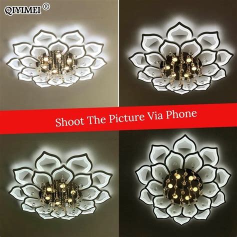 Светодиодные потолочные светильники для гостиной спальни с кристальным пультом дистанционного
