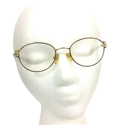 Joan Collins Lace Eyeglasses Glasses Frames Round Gol Gem