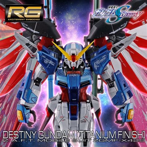 Premium Bandai Rg Model Kits 1 144 Destiny Gundam [titanium Finish]