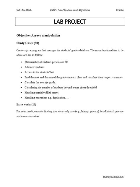 Lab Project Pdf Computers