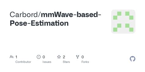 Github Carbordmmwave Based Pose Estimation