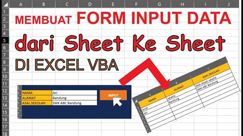 Excel VBA Membuat Form Input Dari Sheet Cell Ke Sheet Cell Lain