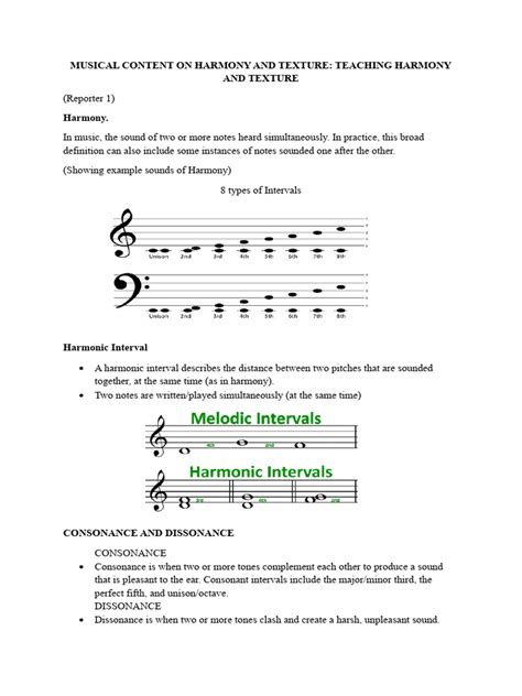 Music Pdf Harmony Interval Music