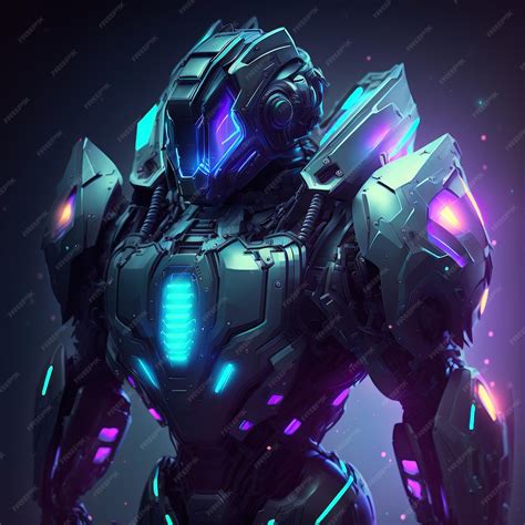 Scifi Robotic Exoskeleton Armor With Human Operator Inside Robot With