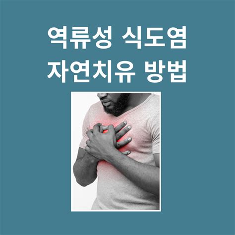 역류성 식도염 자연치료 방법 추천 완쾌한 나의 찐 경험담