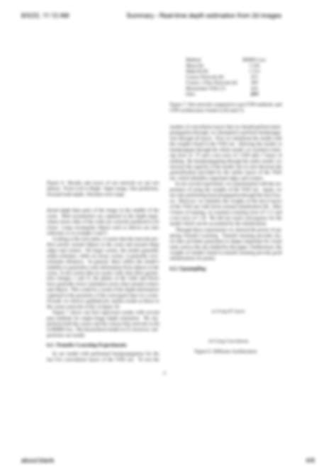 SOLUTION Summary Real Time Depth Estimation From D Images Convolutional Neural Networks For
