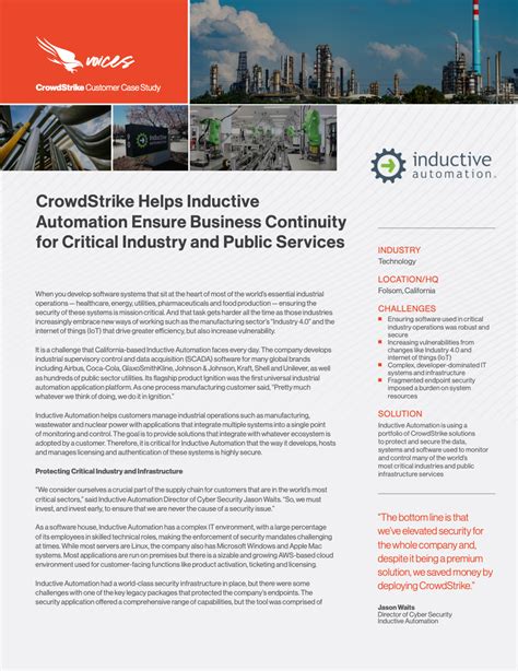 Inductive Automation Case Study CrowdStrike