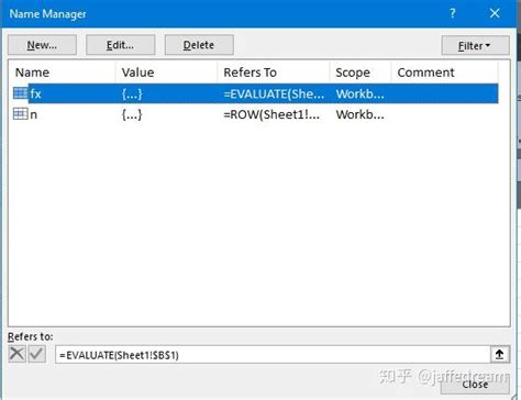 Excel名称管理器中公式的批量导出导入 知乎