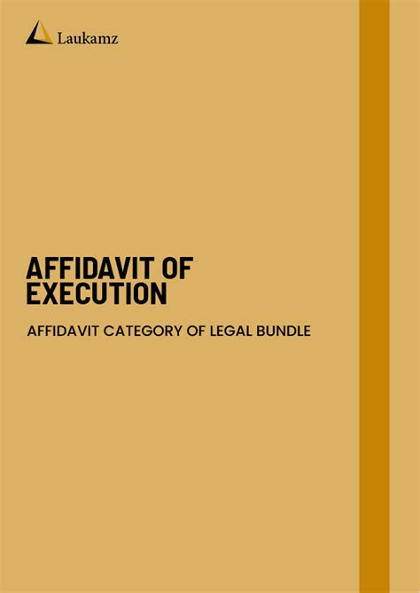 Affidavit Of Execution Laukamz