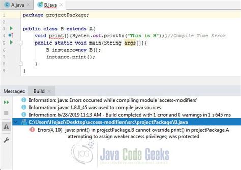 Access Modifiers In Java Icdpok
