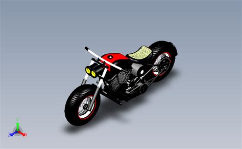 摩托车设计模型solidworks 2010模型图纸下载 懒石网