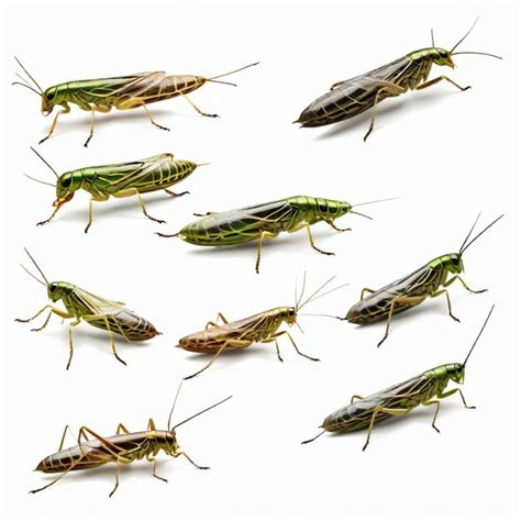 A Grasshopper Is Surrounded By A Group Of Grasshoppers Premium Ai