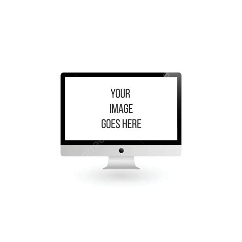 Vector Mockup Of Computer Display Monitor Stock Illustration Isolated On White Background Vector