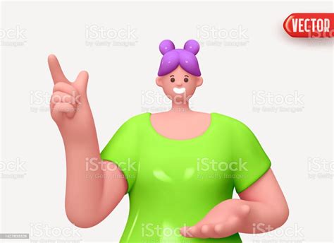 행복한 쾌활한 청녀는 손바닥을 벌리고 손가락을 위로 향합니다 캐주얼 한 옷을 입은 어린 잘 생긴 소녀가 손을 벌려 보여줍니다